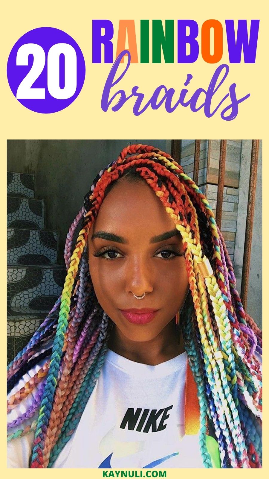 20 Rainbow Braids Inspo For Your Next Hair Appointment - KAYNULI