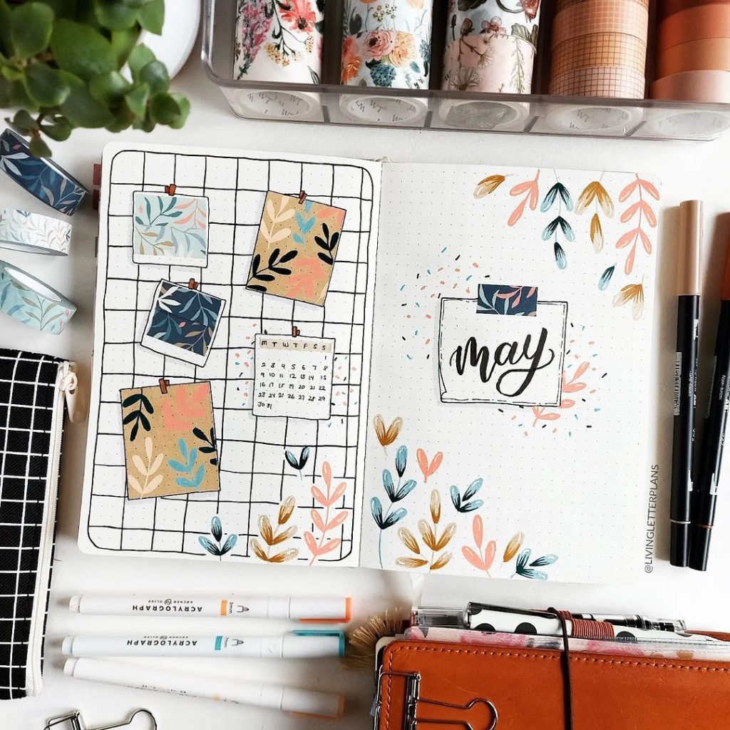 Best Monthly Cover Spread For Your Bullet Journal This May - KAYNULI