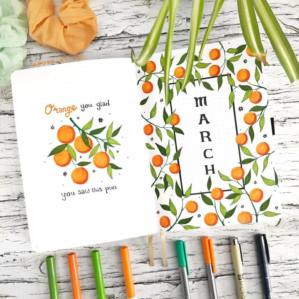 March Monthly Cover Spread Designs For Your Bullet Journal - KAYNULI